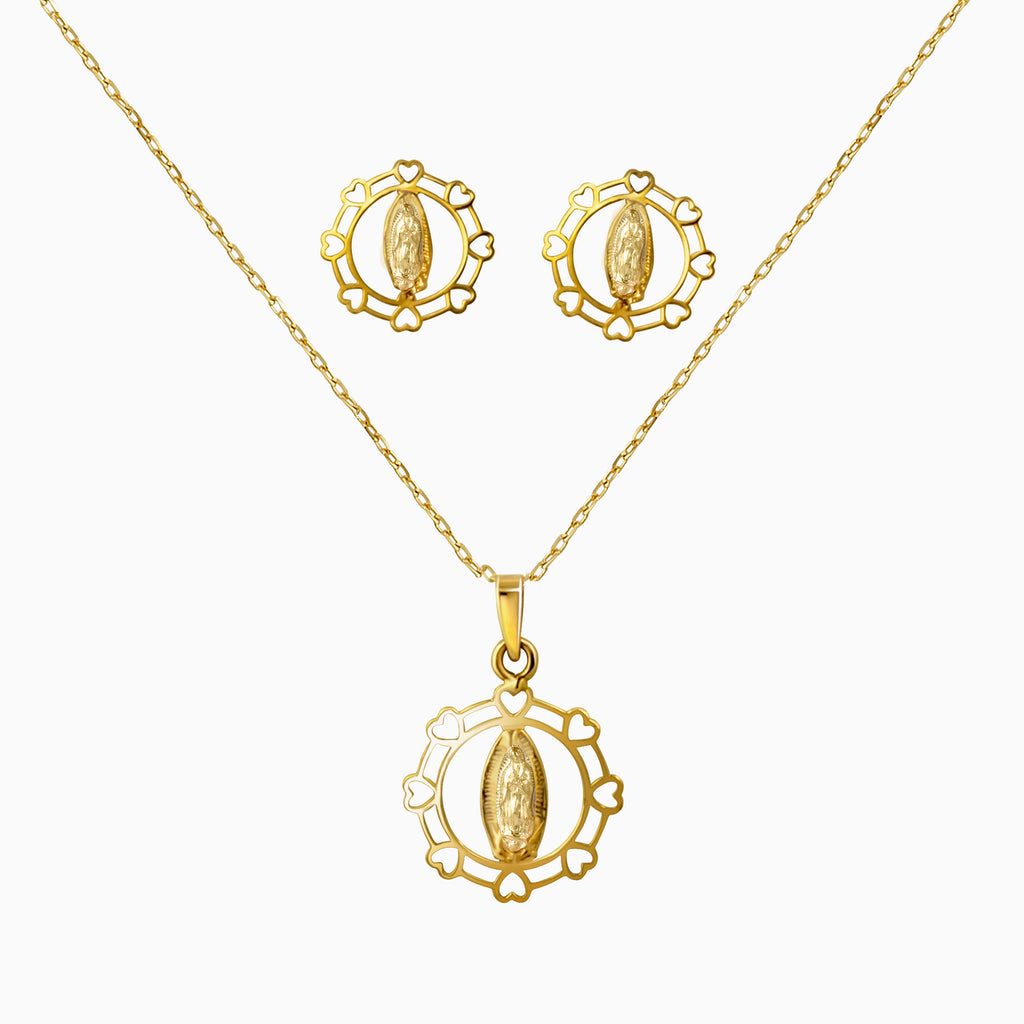 14KY GUADALUPE SBER AND NK SET (PSET10-14K) – MK Jewelry, Inc.