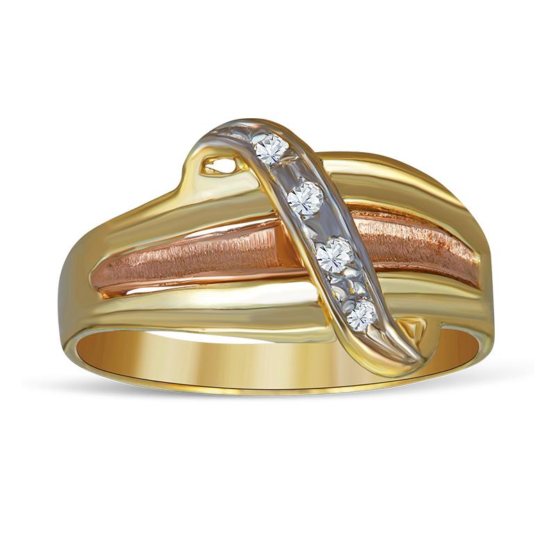 3.4GR, 14K TRICOLOR RING (14K-RGTC81A) – MK Jewelry, Inc.