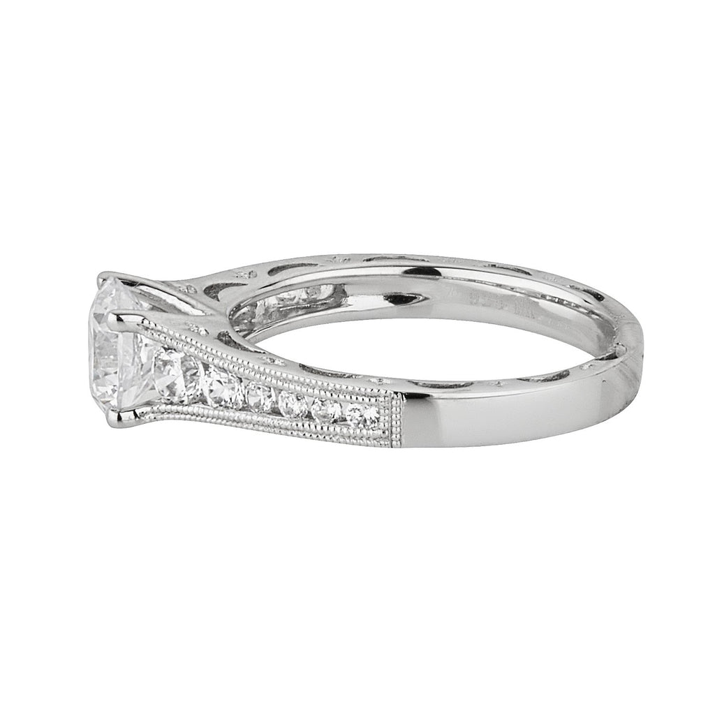 14K White Gold Engagement Ring, 2D0.18CT,2D0.10CT,3D0.12CT (102DR6923 ...